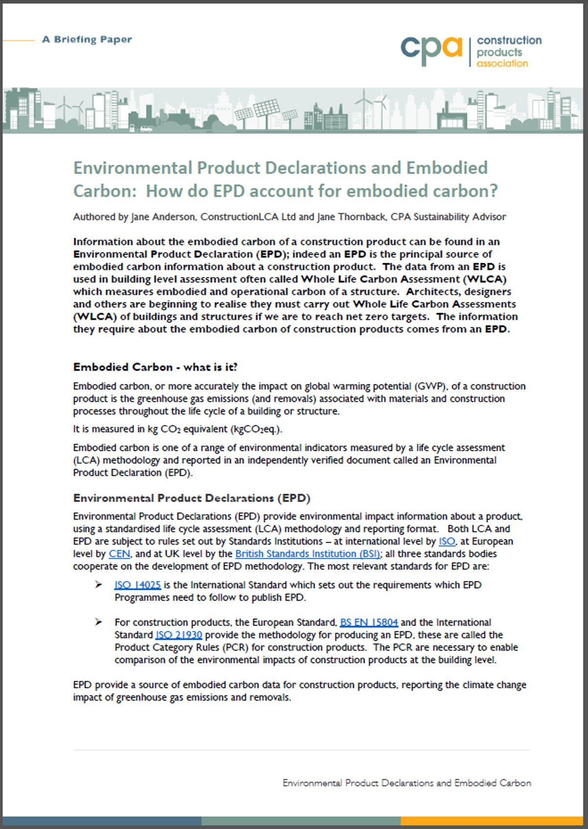 Environmental Product Declarations and Embodied Carbon: How do EPD ...